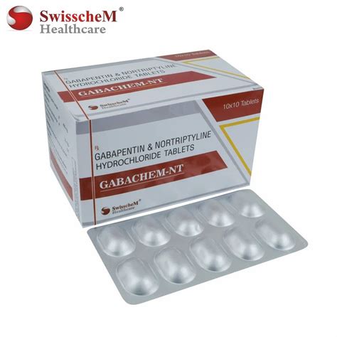 Gabapentin And Nortriptyline Hydrochloride 10 10 Alu Tab At ₹ 2990 Box