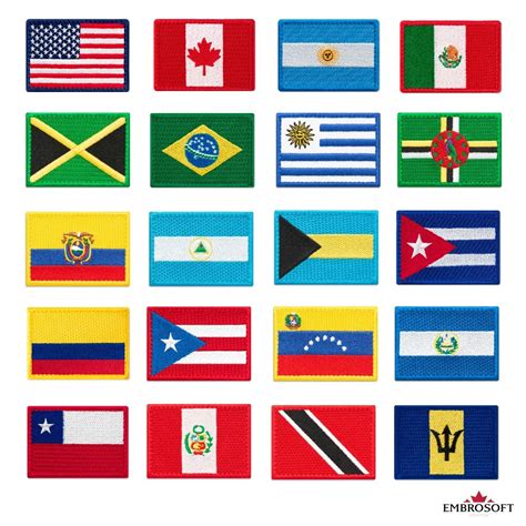 Central America Countries Flags