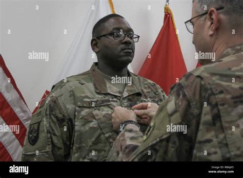 Jesse Hill Is Promoted To The Rank Of Major At Camp Arifjan Kuwait By
