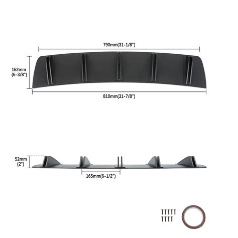 Rear Bumper Diffuser Fin Spoiler Lip Splitter For Lexus Gs300 Gs350