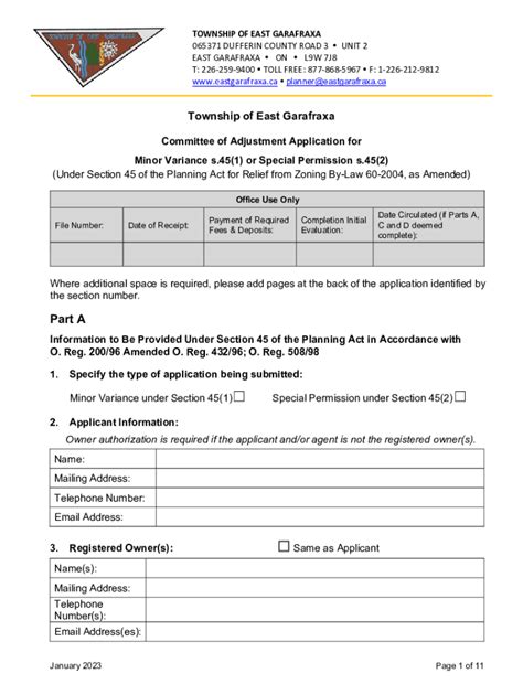 Fillable Online Minor Variance Application Fillable Form Fax Email Print Pdffiller