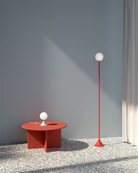 The Asymptote Series Part Of The New Elements Collection The Floor Light In Red In An Interior