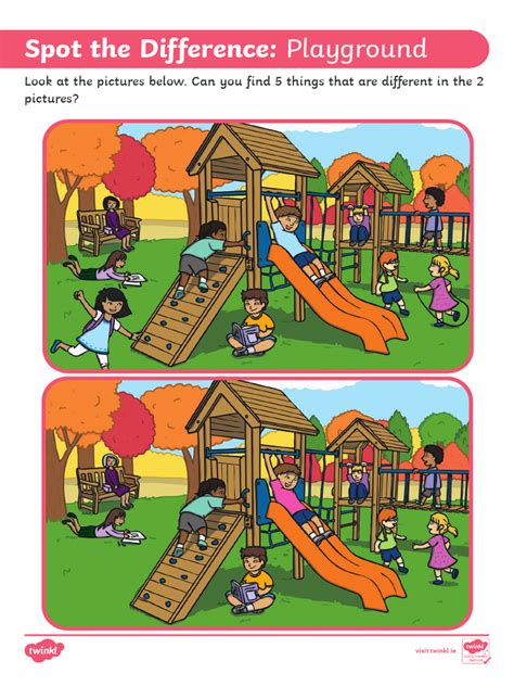 Roi Eng 354 Spot The Difference Playground Activity Sheet Ver 1 Pdf