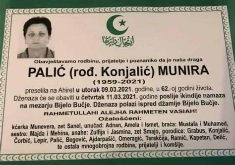 Preminula Munira Palić