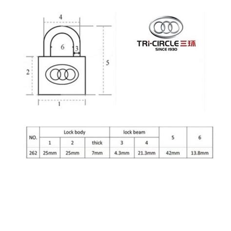 Tri Circle Brass Short Shackle Standard Padlock Sumwu Concept