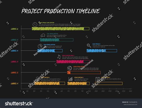 Vector Project Timeline Graph Hand Drawn Stock Vector Royalty Free