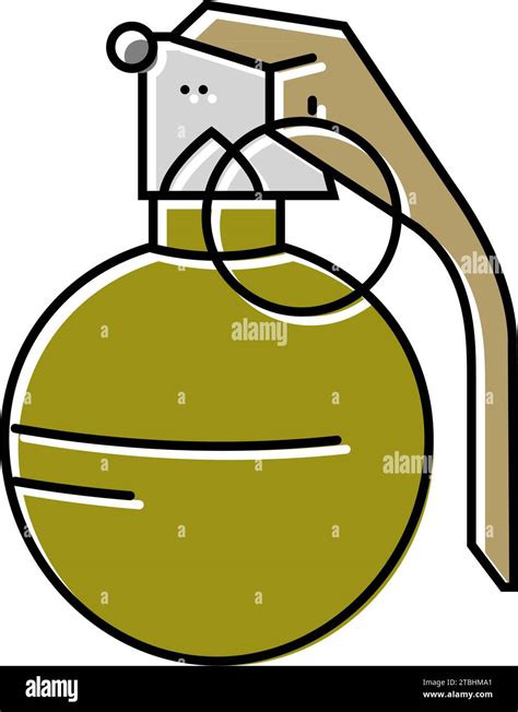 Grenade Weapon War Color Icon Vector Illustration Stock Vector Image And Art Alamy