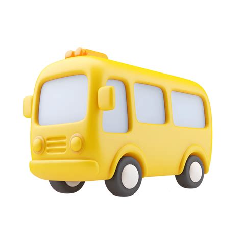 3d Realistic Bus Render Illustration 63459318 Png