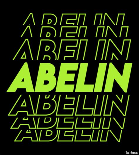 Abelin Effet De Texte Et Design De Logos Prénom