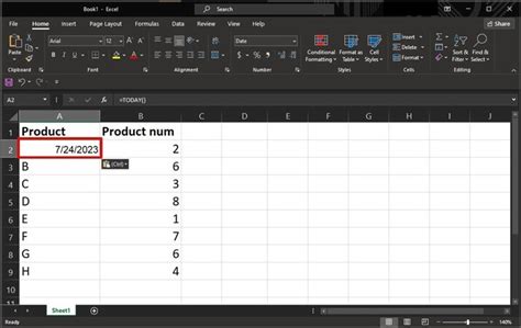 Excel 如何快速插入时间戳极客笔记
