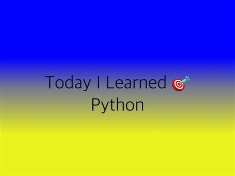 TIL Python 기초