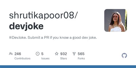 GitHub Shrutikapoor Devjoke DevJoke Submit A PR If You Know A Good Dev Joke