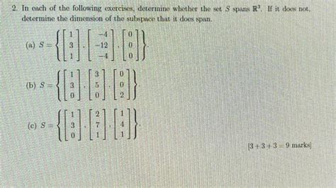Solved In Each Of The Following Exercises Determine Chegg