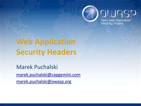 [wroclaw 2] Web Application Security Headers Ppt