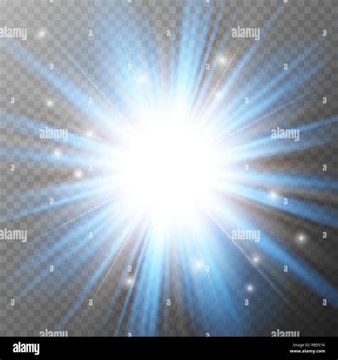 Glow Light Effect Explosion Glitter Spark Sun Flash Vector