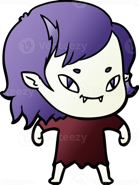 Cartoon Friendly Vampire Girl Drawing 46879953 Png