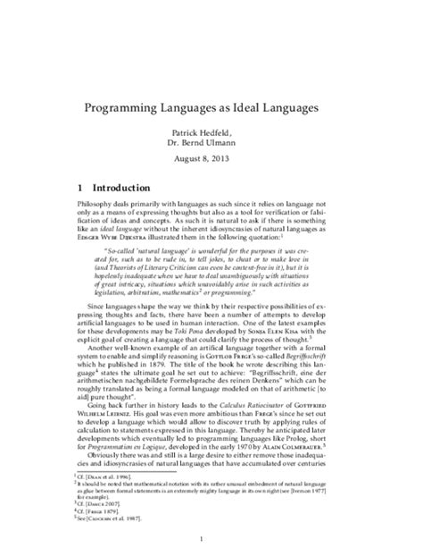Pdf Programming Languages As Ideal Languages