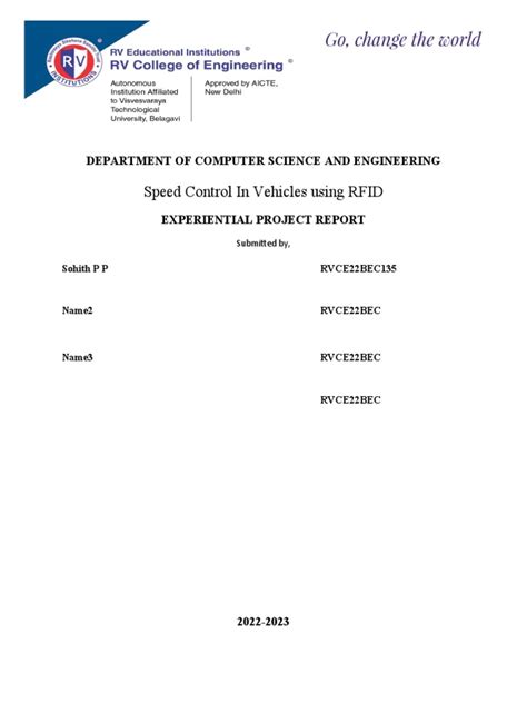 Speed Control In Vehicles Using Rfid Pdf Radio Frequency