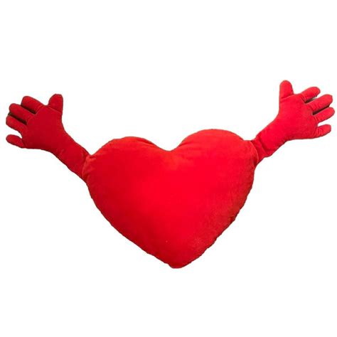 Vintage 00s Ikea Famnig Hjarta Red Heart Pillow With Depop