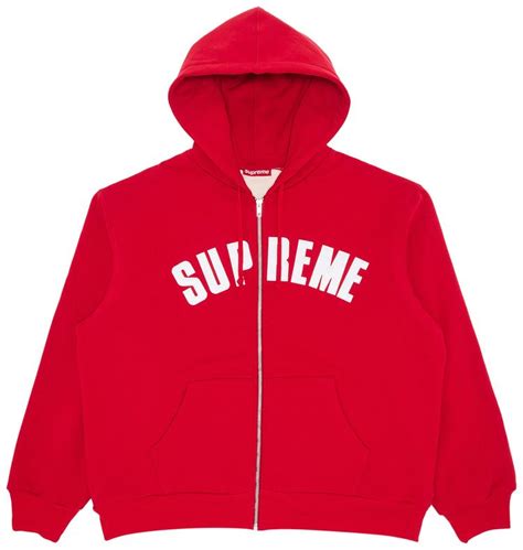 Buy Supreme Arc Thermal Zip Up Hooded Sweatshirt Red Fw24sw42 Red
