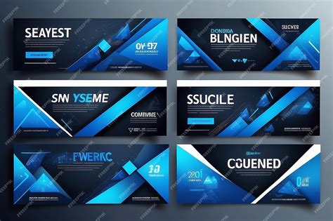 Premium Photo Gym Abstract Banner Design Web Template Set Horizontal Header Web Banner Modern