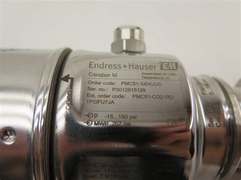 Endress Hauser Pmc51 Cd21rd1pgfu7ja Cerabar M Pressure Transmitter Advance Operations