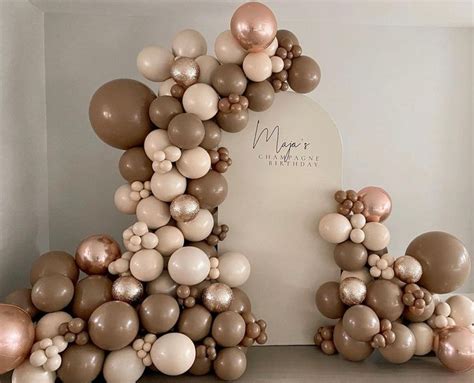 Brown And Beige Wedding Balloon Arch Idea Balloon Arch Balloons
