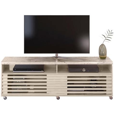 Bancada Rack Tv 65 Polegadas 182cm 3961 Calacata Off White Mdt Leroy Merlin