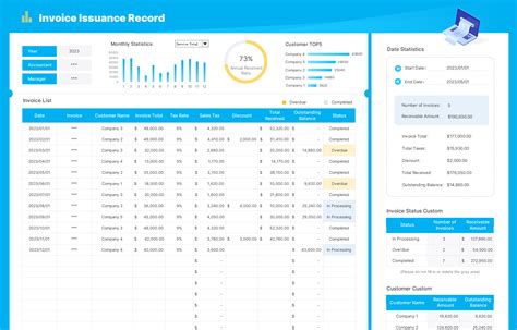 Excel Of Invoice Issuance Record Template Xlsx Wps Free Templates
