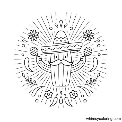 35 Free Cinco De Mayo Coloring Pages To Print Whimsy Coloring