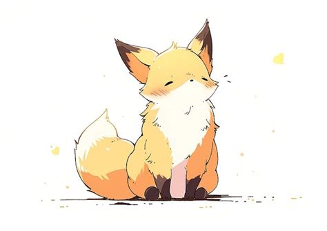 Premium Ai Image Fox Kitten Cat Anime Cartoon Style