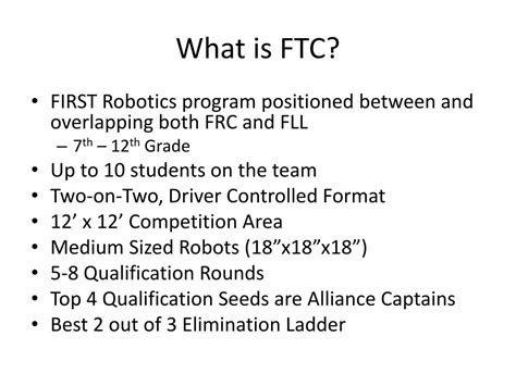 PPT FIRST Tech Challenge FTC PowerPoint Presentation Free Download ID