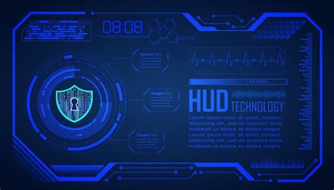 Premium Vector A Blue Screen With A Shield And A Lock On It
