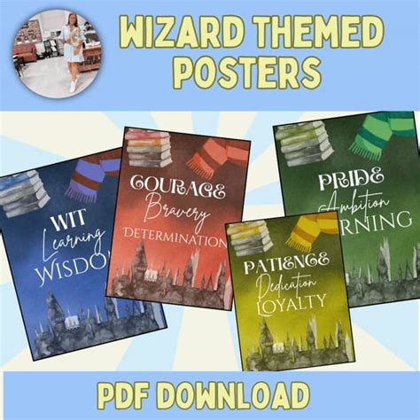Wizard Themed Classroom Posters By Morrisons Middles Tpt