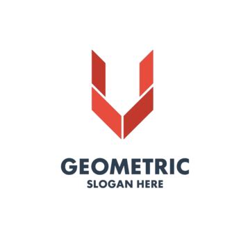 Geometric Logo Design With Typography And Light Background Vector