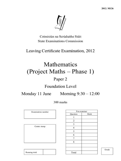 Fillable Online Archive Maths Nuim Mathematics Project Maths Phase 1