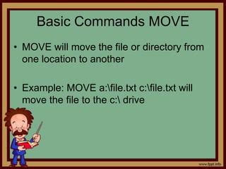 Basic Ms Dos Commands And Theory In OSystem PPT Operating Systems Computer Software And