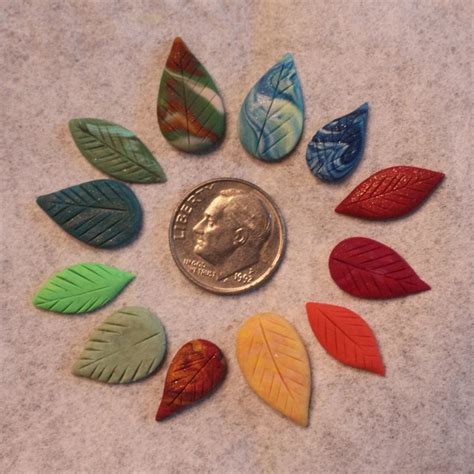 Polymer Clay Leaf Etsy