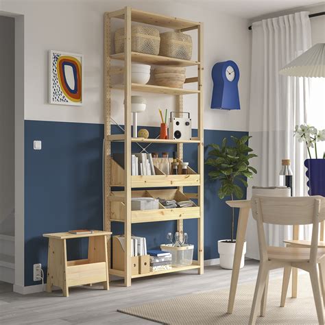 Ivar Shelving Unit With 2 Box Shelvespine Ikea