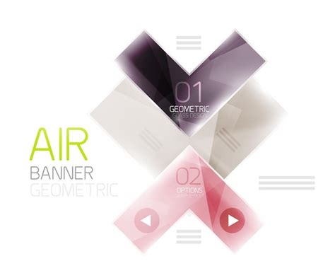 Premium Vector Glass Arrow Template