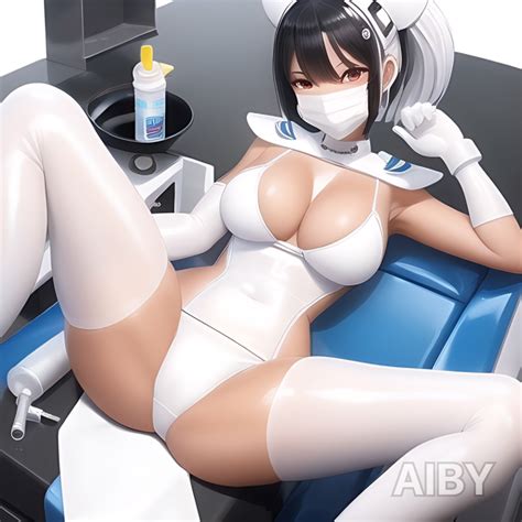 Rule 34 Ai Generated Black Hair Elbow Gloves Face Mask Gloves Latex Latex Gloves Nurse Spread