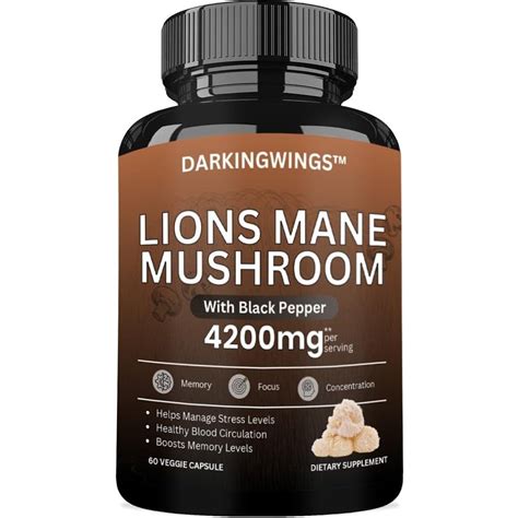 Organic Lions Mane Mushroom Supplement Lions Mane Nootropic Mushroom