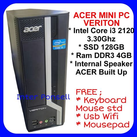 Jual Acer Mini Pc Komputer Mini Cpu Intel Core I Acer Veriton Core I Kota Bogor Inter