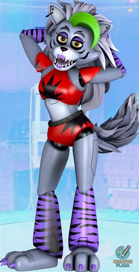 Roxanne Wolf Vrchat Base Model With Fixed Rigging Creatorplaza
