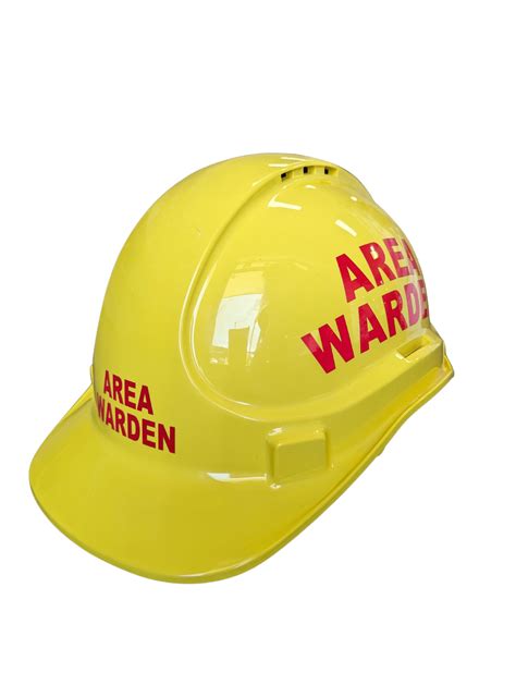 Area Warden Helmet Yellow First Aid Training Group First Aid