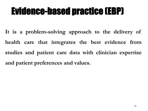 Evidence Based Practice Evidence Based Practice Ppt