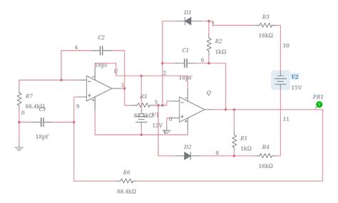 Quadrature Oscillator 100KHz Multisim Live