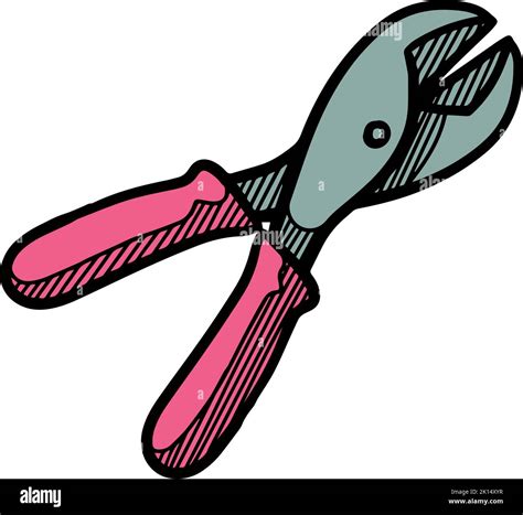 Wire Cutter Icon Style Color Vector Illustration Stock Vector Image