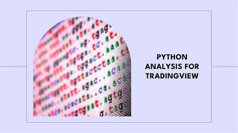 Python Analysis For Tradingview