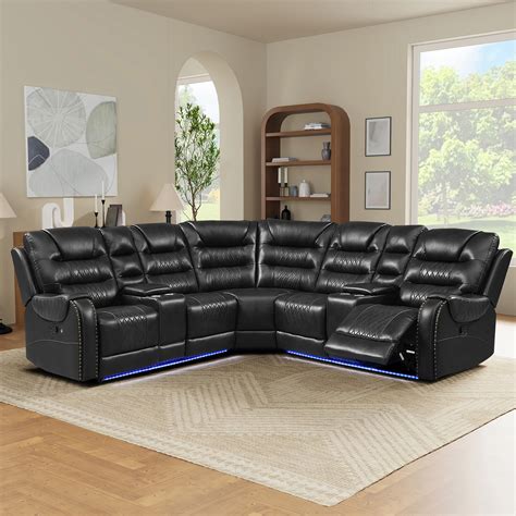 Darby Home Co 1135 Manual Reclining Sectional Sofa Set L Shaped